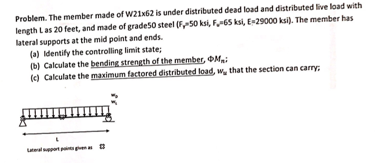 Solved Problem. The member made of W21x62 is under | Chegg.com