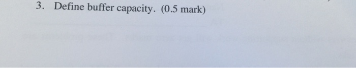 Solved Define buffer capacity. | Chegg.com