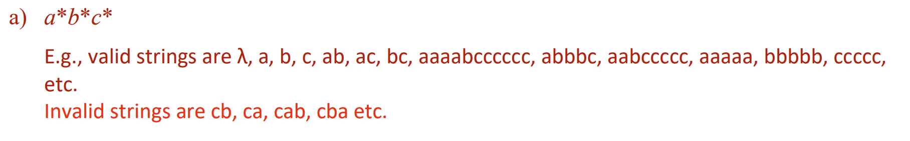 Solved For each of the following Regular Expressions, write | Chegg.com