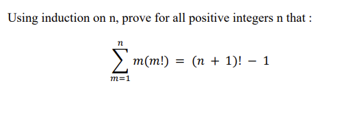 Solved Using induction on n, prove for all positive integers | Chegg.com