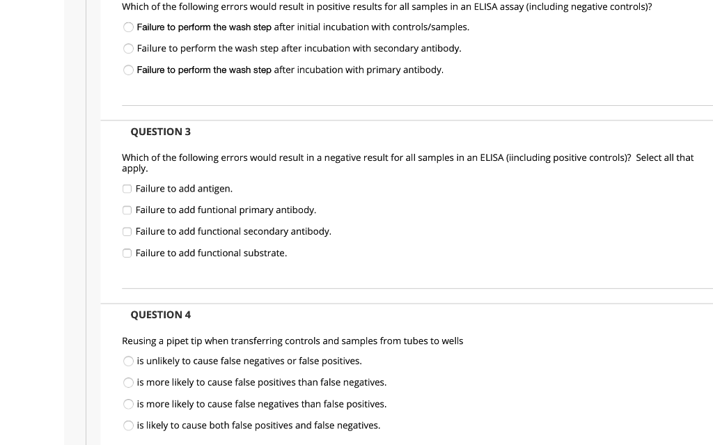 Solved Which of the following errors would result in | Chegg.com