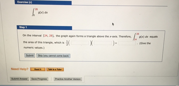 Integral_0^28 On the interval [24, 28], the graph | Chegg.com