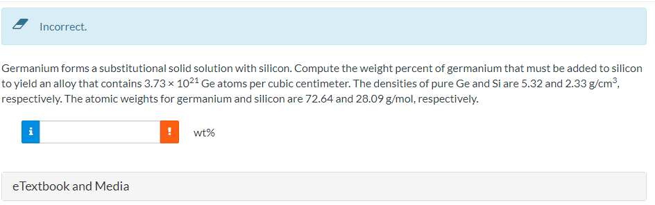 Solved Germanium forms a substitutional solid solution with | Chegg.com Solved Germanium forms a substitutional solid solution with | Chegg.com