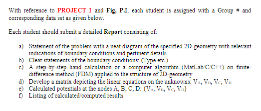 PROJECT I Problem Statement For the 2D-geometry | Chegg.com