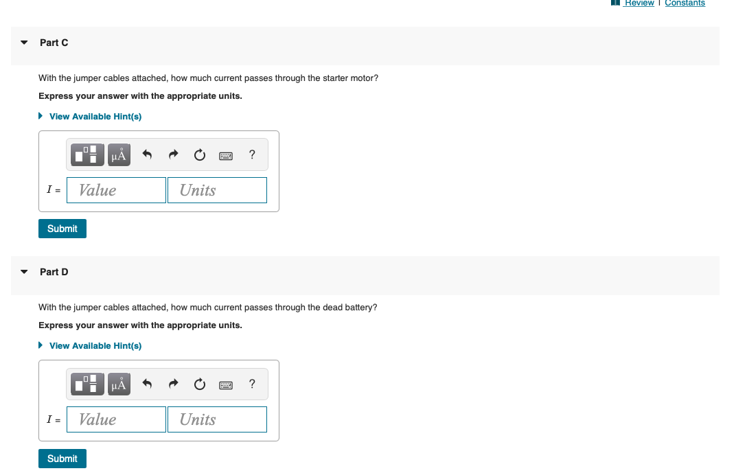 Solved Review Constants Part C With the jumper cables | Chegg.com