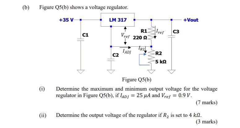 Solved Q5a) Figure Qa) shows a basic series voltage | Chegg.com