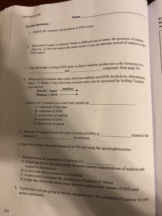 Solved EXERCISE 4B ENZYMES Functional and Structural | Chegg.com