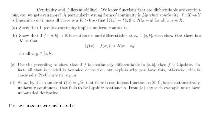 Solved (Continuity and Differentiability). We know functions | Chegg.com