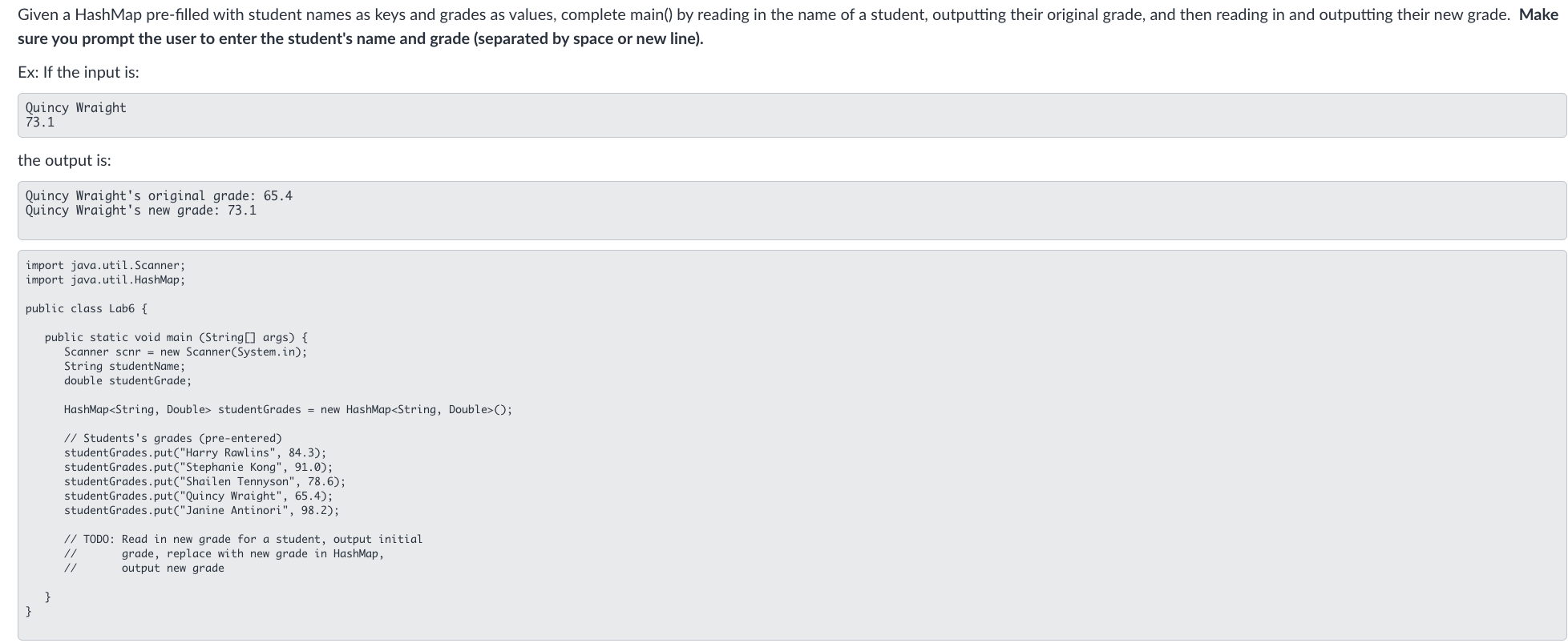 Solved sure you prompt the user to enter the student's name | Chegg.com