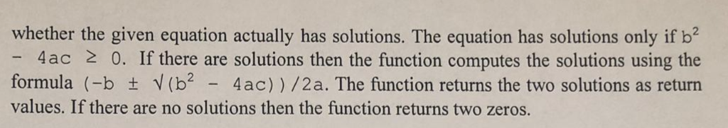 Solved 6 Write A Function That Solves A Given Quadratic 0061