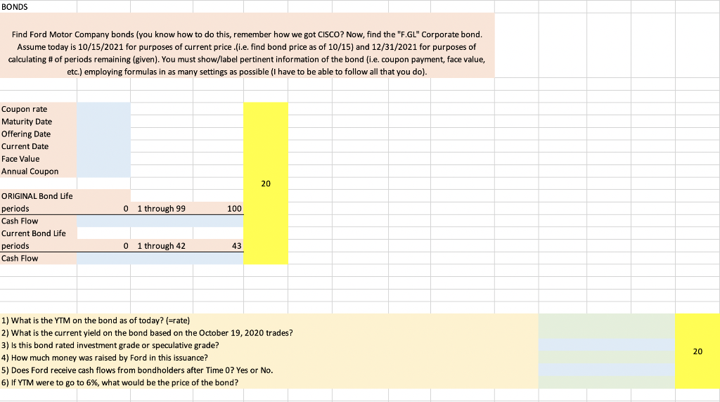 BONDS Find Ford Motor Company bonds (you know how to | Chegg.com
