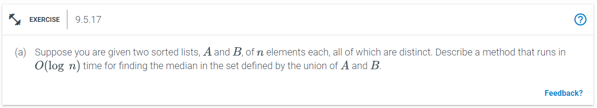 Solved (a) Suppose you are given two sorted lists, A and B, | Chegg.com