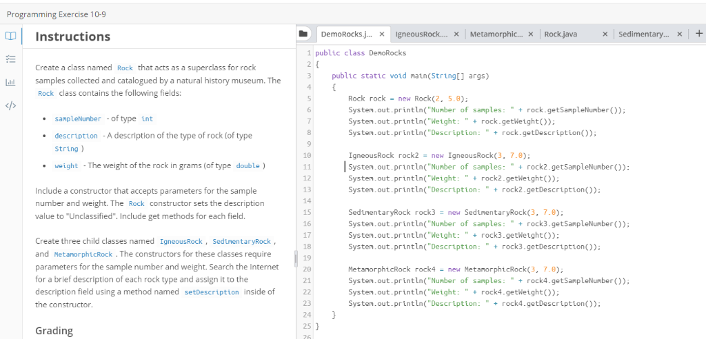 Solved Programming Exercise 10-9 0 Instructions Demo | Chegg.com