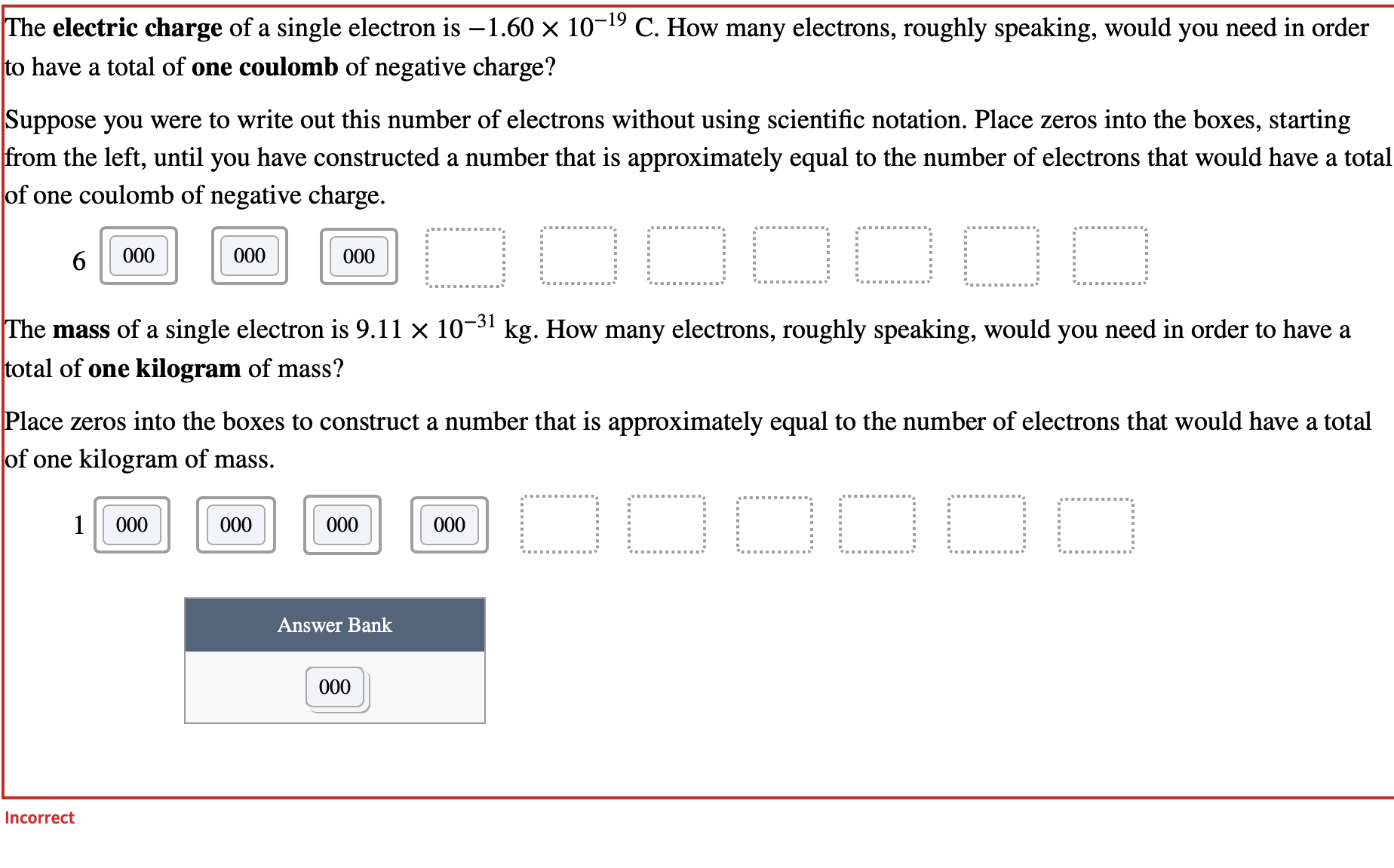 Solved The electric charge of a single electron is | Chegg.com