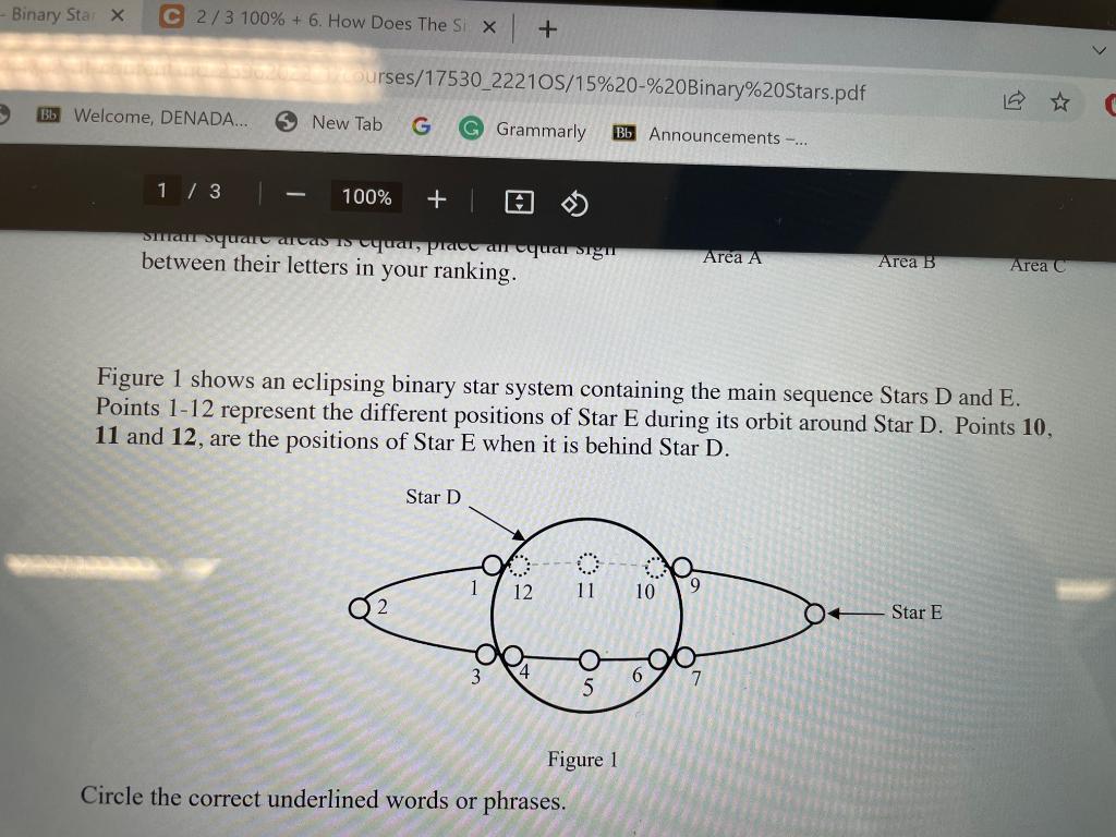 Solved Binary Star X C 2/3 100% + 6. How Does The Six + | Chegg.com