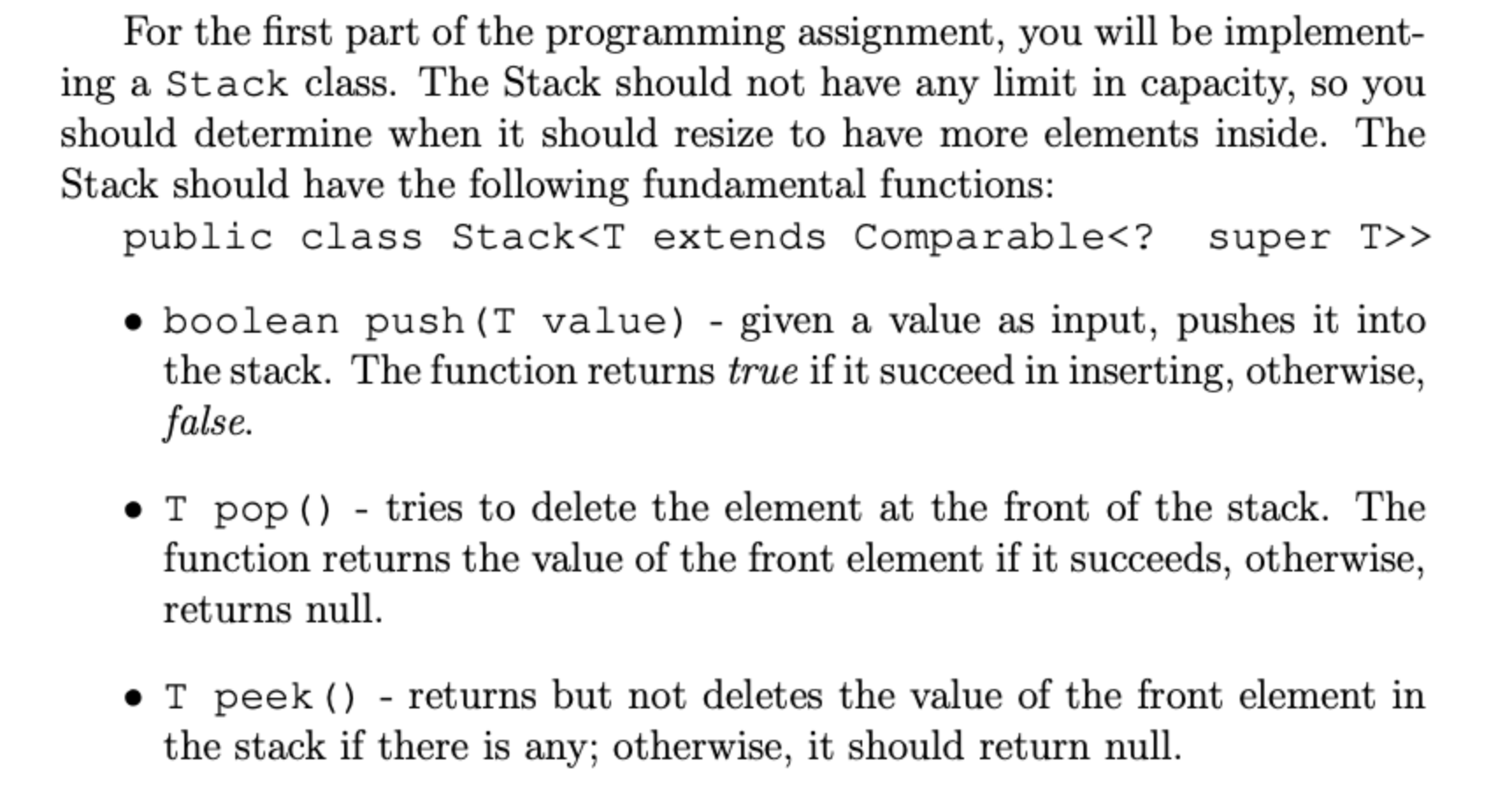 Solved For the first part of the programming assignment, you | Chegg.com