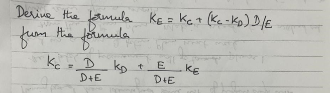 Solved Derive the formula KE=KC+(kC-kD)DEfrom the WACC | Chegg.com