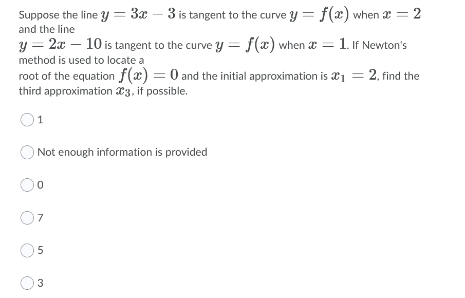 Solved Suppose the line y = 3x – 3 is tangent to the curve y | Chegg.com