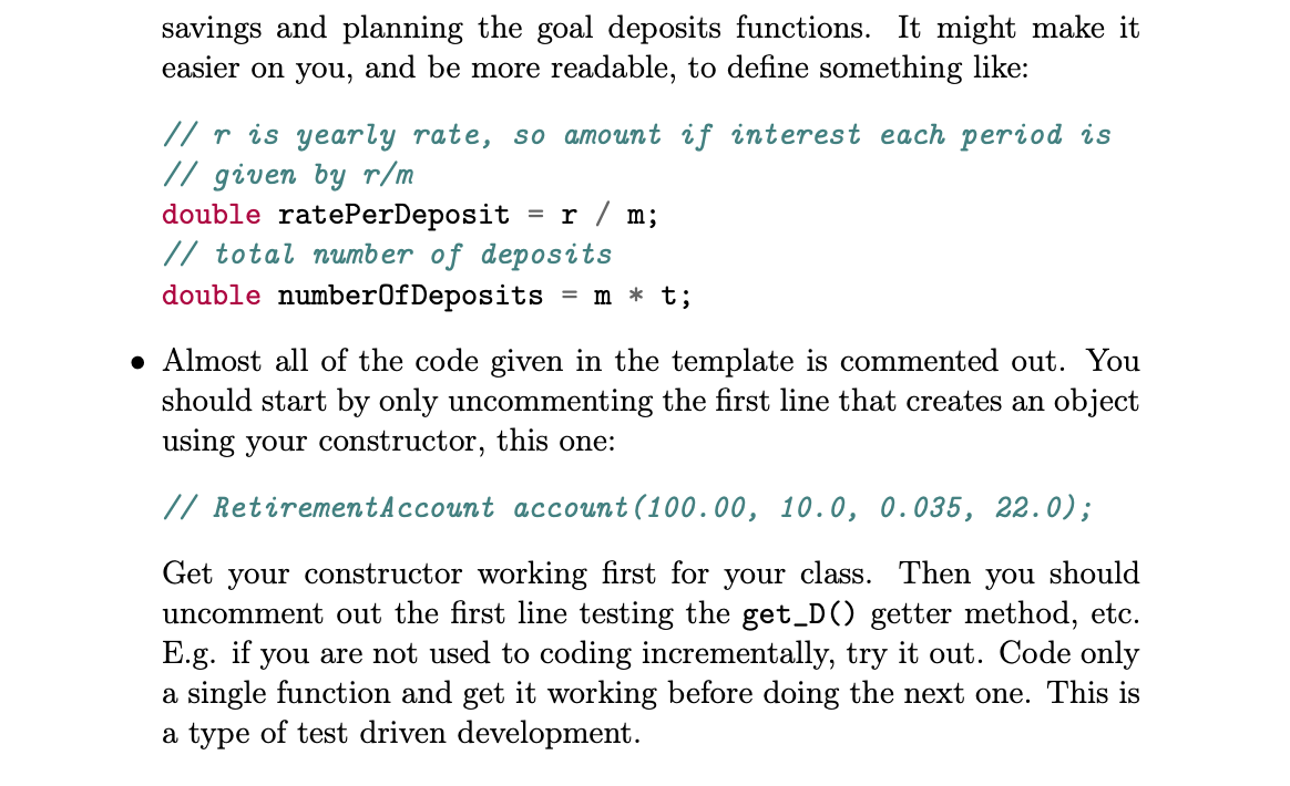Solved Assg 02: Classes COSC 2336 Data Structures Objectives | Chegg.com