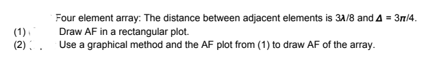 Solved Four element array: The distance between adjacent | Chegg.com