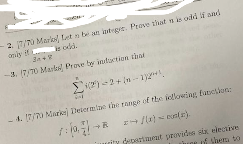 Solved Ulich S 2 7 70 Marks Let N Be An Integer Prove Chegg