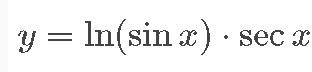 Solved y=ln(sinx)⋅secx | Chegg.com