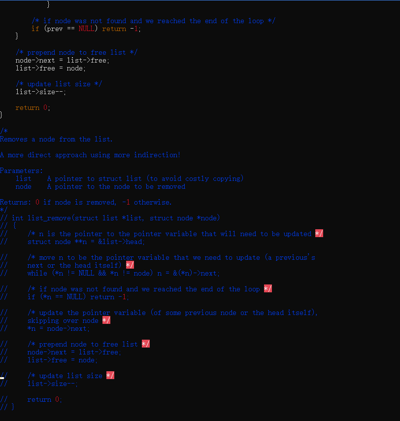 Solved if (1ist_remove(\&1ist, n)) return "remove failed"; | Chegg.com
