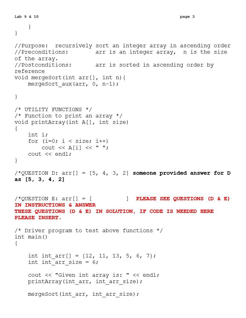 Solved Labs 9 & 10 Assignment Parts: A) Using CodeBlocks | Chegg.com