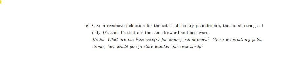 Solved c) Give a recursive definition for the set of all | Chegg.com