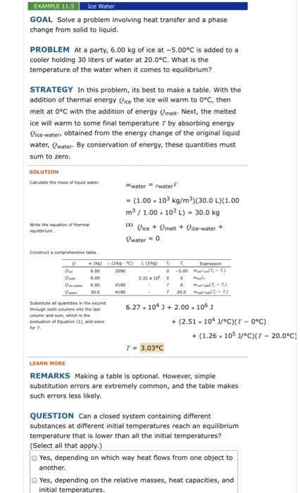 Solved GOAL Solve a problem involving heat transfer and a | Chegg.com