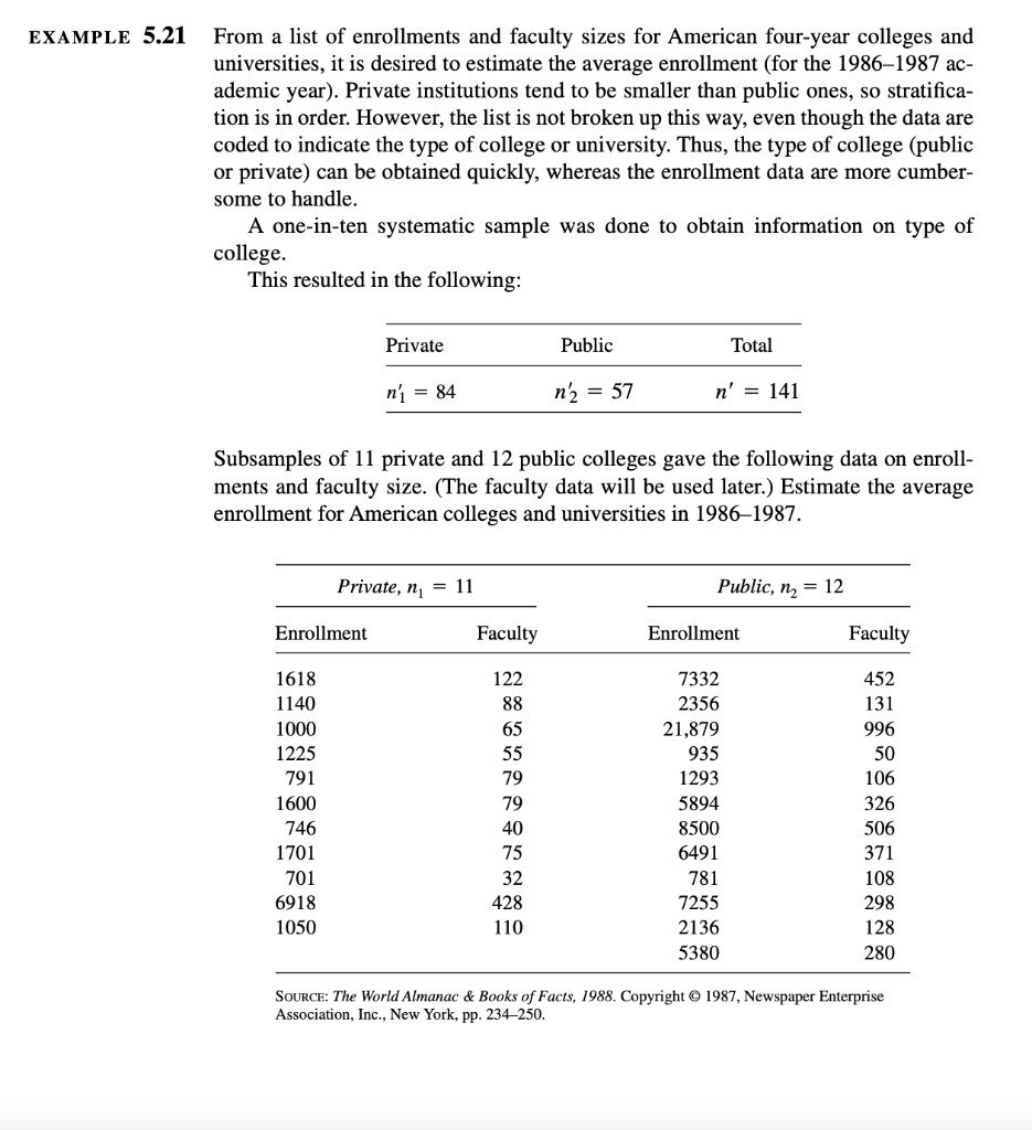 Solved USE R ONLY The data in Example 5.21 list faculty | Chegg.com