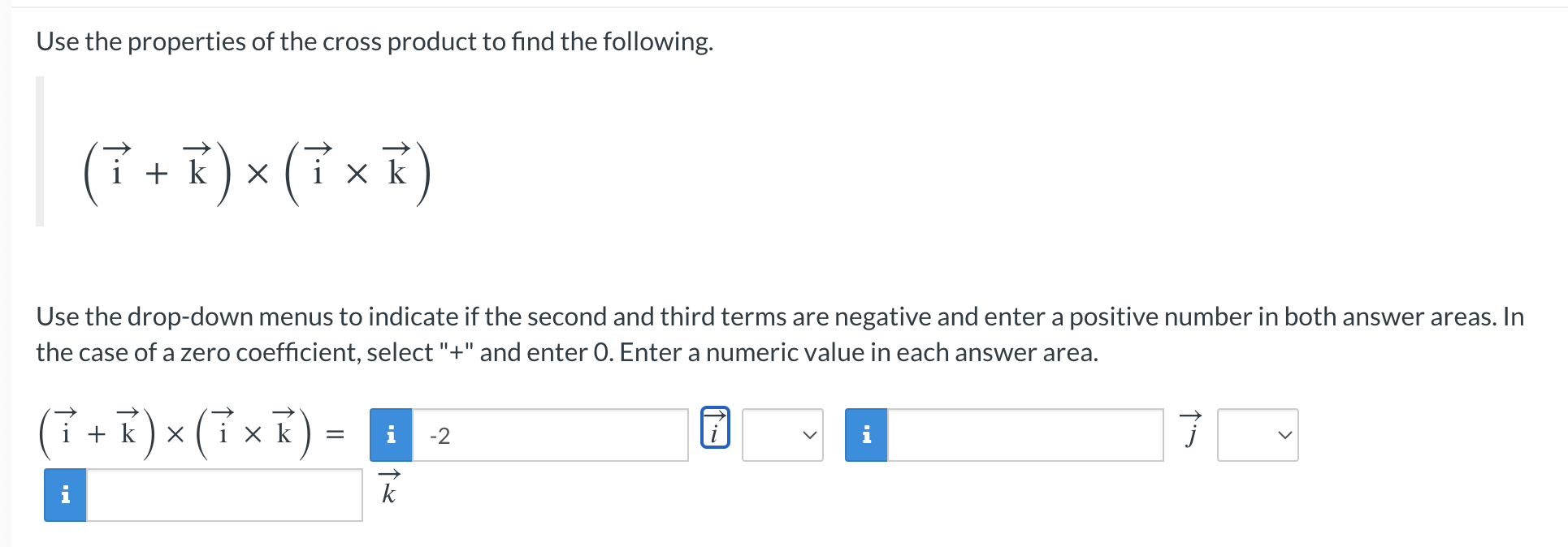 Solved Use the properties of the cross product to find the | Chegg.com