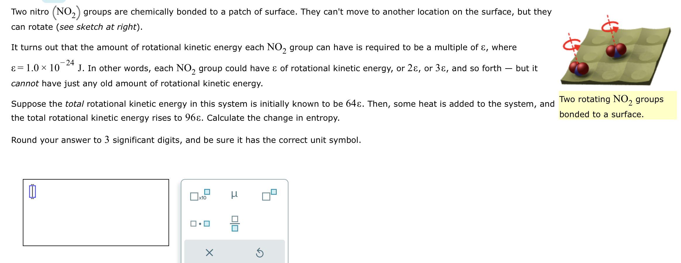 Solved Two nitro (NO2) groups are chemically bonded to a | Chegg.com