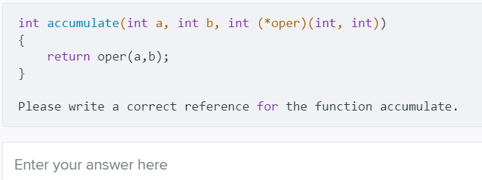 Solved Write A Correct Pointer To Reference An Existing