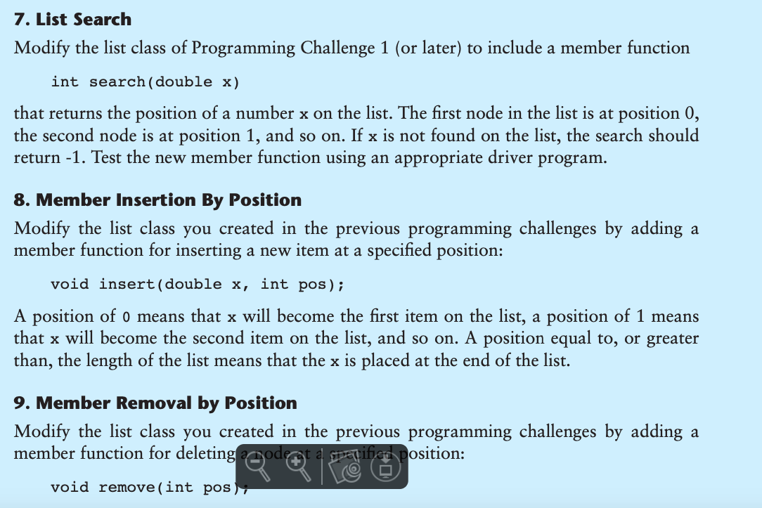 Solved 1. Simple Linked List Class Using an appropriate | Chegg.com Solved 1. Simple Linked List Class Using an appropriate | Chegg.com