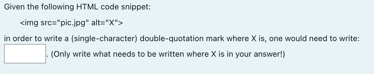 Solved Given the following HTML code snippet: