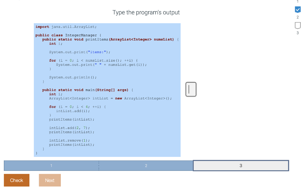 Solved Type the program's output 2 import | Chegg.com
