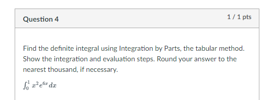 Solved Find the definite integral using Integration by | Chegg.com