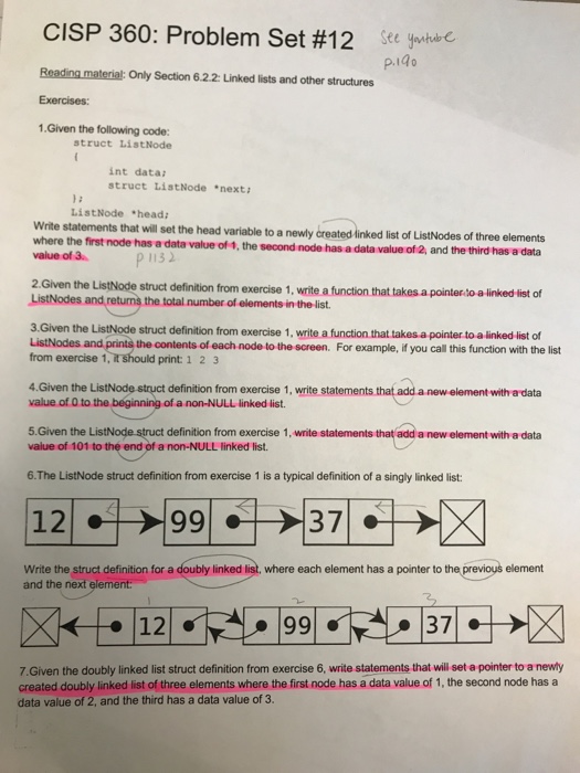 Solved CISP 360: Problem Set #12 see gehabe p.14o Reading | Chegg.com