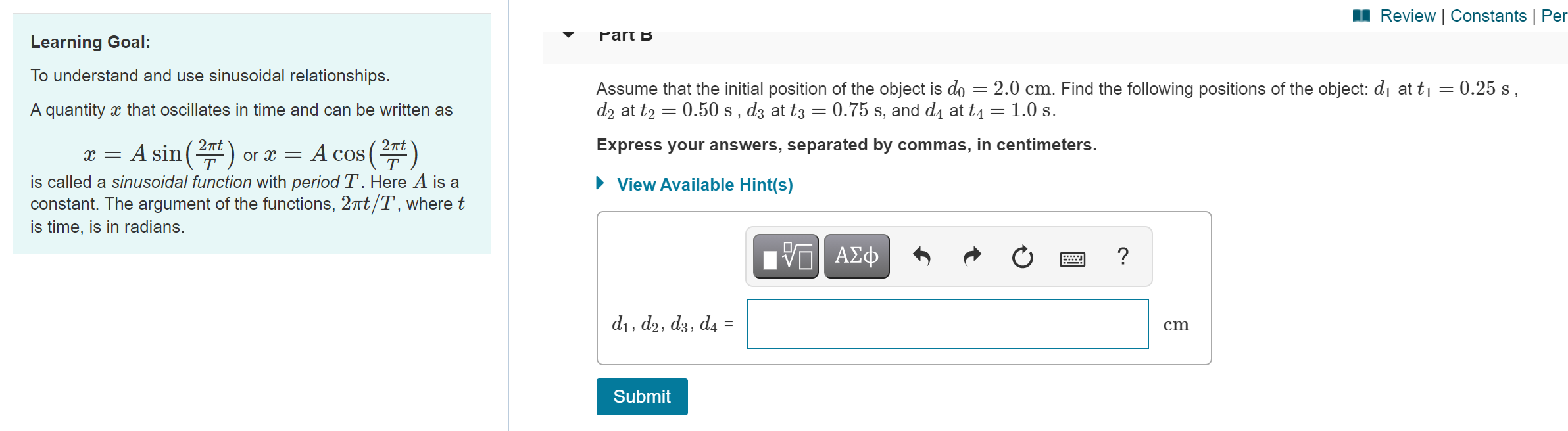 Solved Review Constants | Per Part B Learning Goal: To | Chegg.com Solved Review Constants | Per Part B Learning Goal: To | Chegg.com