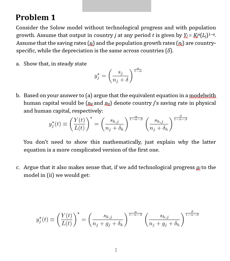 [Solved]: Problem 2 Use the basic Solow model (no populati