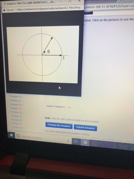 Solved Each theta is an integer when measured in radians. | Chegg.com