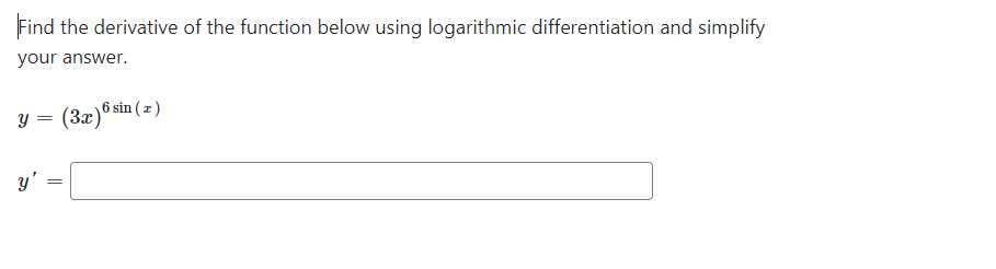 Solved Find the derivative of the function below using | Chegg.com