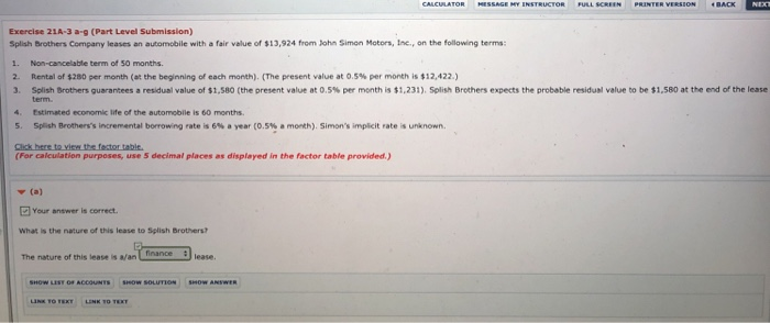 Solved Exercise 21A-3 a-9 (Part Level Submission) Splish | Chegg.com