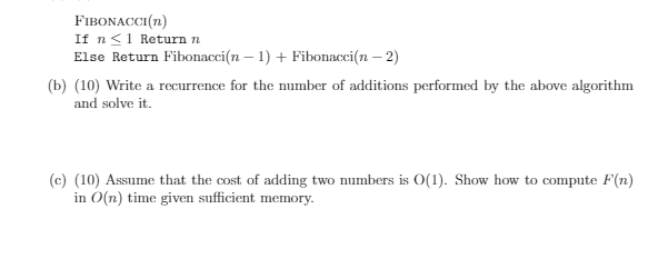 Solved FIBONACCI(n) If n