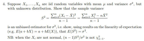 Solved S2 = 4. Suppose X1,..., Xn are iid random variables | Chegg.com
