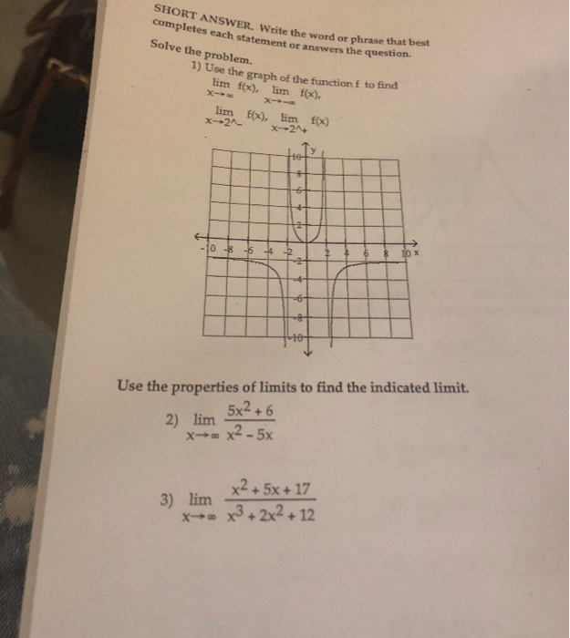Solved SHORT ANSWER. Write the word or phrase completes each | Chegg.com