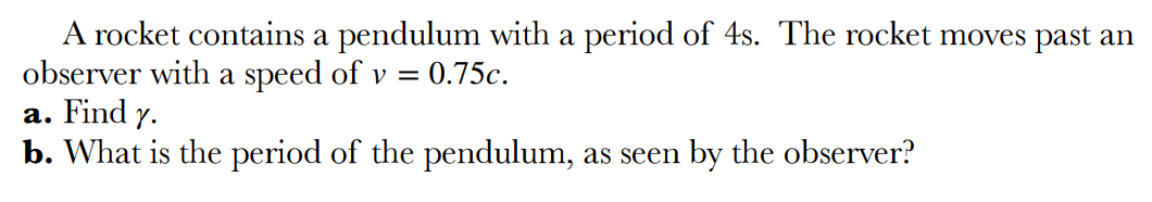 Solved A rocket contains a pendulum with a period of 4 s. | Chegg.com