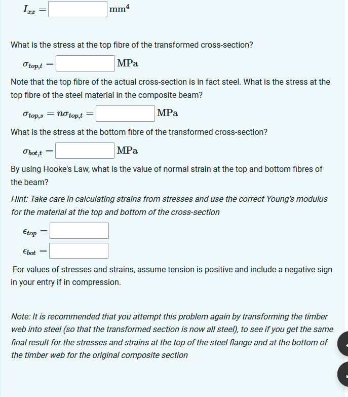 Solved Weekly Online Assignment - Week 6 - Composite Beam | Chegg.com
