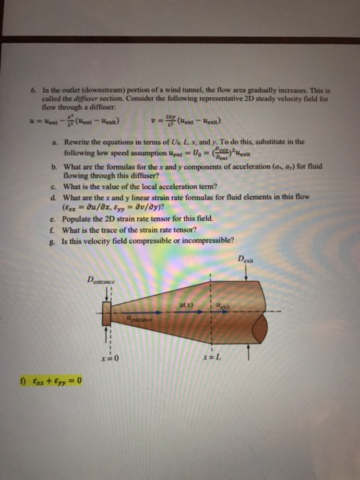 Solved In the outlet (downstream) portion of a wind tunnel, | Chegg.com